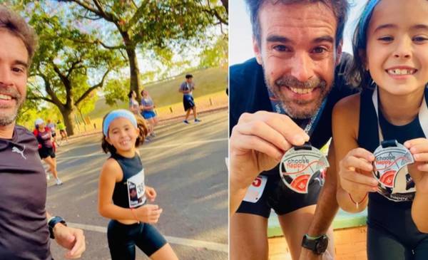 Nicolás Cabré corrió una maratón con su hija Rufina: “Soy feliz” - La Nueva